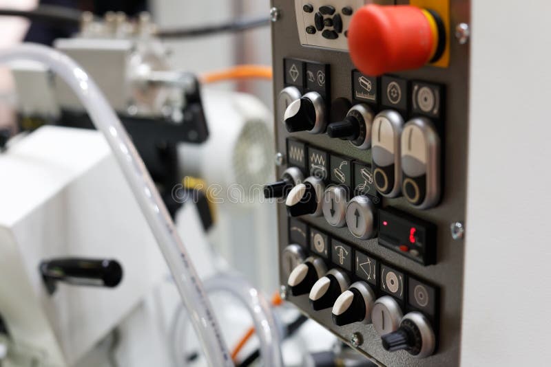 Control Panel of a Modern Production Line Stock Image - Image of ...
