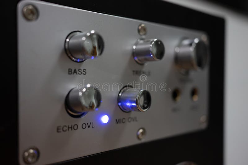 Control Panel of the Music System. Selective Focus Stock Photo - Image ...