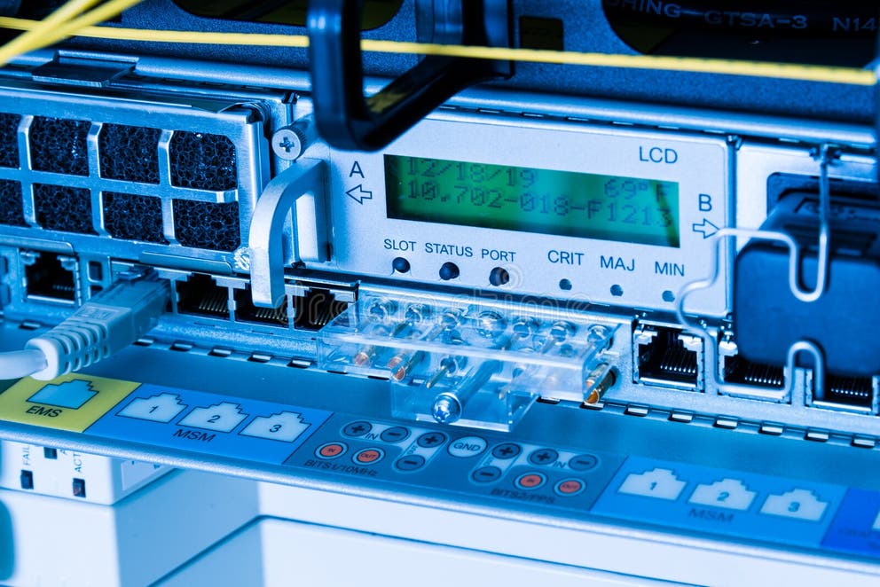 Control Panel of Network Switch Stock Photo - Image of hardware ...