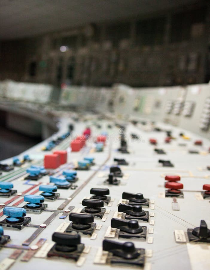 Control Panel of the Nuclear Power Plant Stock Photo - Image of ...