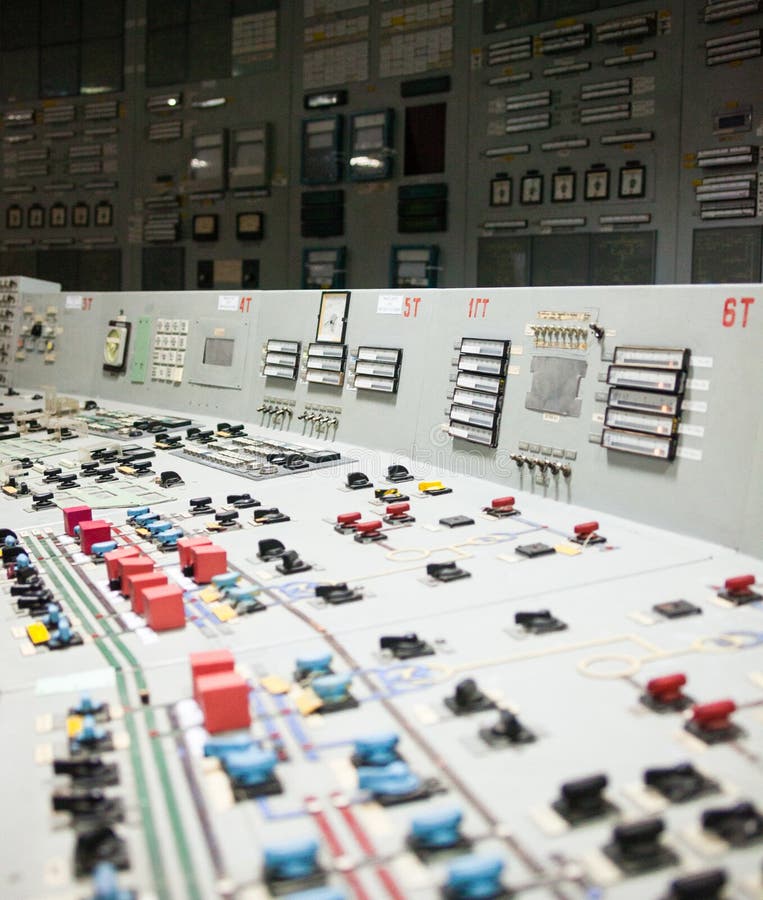 Control Panel of the Nuclear Power Plant Stock Photo - Image of device ...