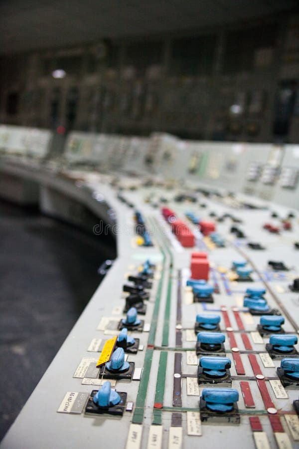 Control Panel of the Nuclear Power Plant Stock Image - Image of ...