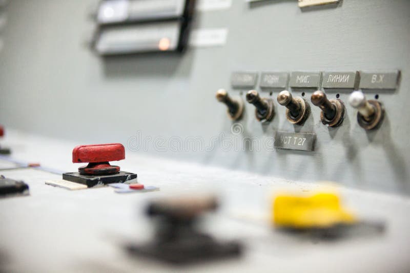 Control Panel of the Nuclear Power Plant Stock Image - Image of console ...