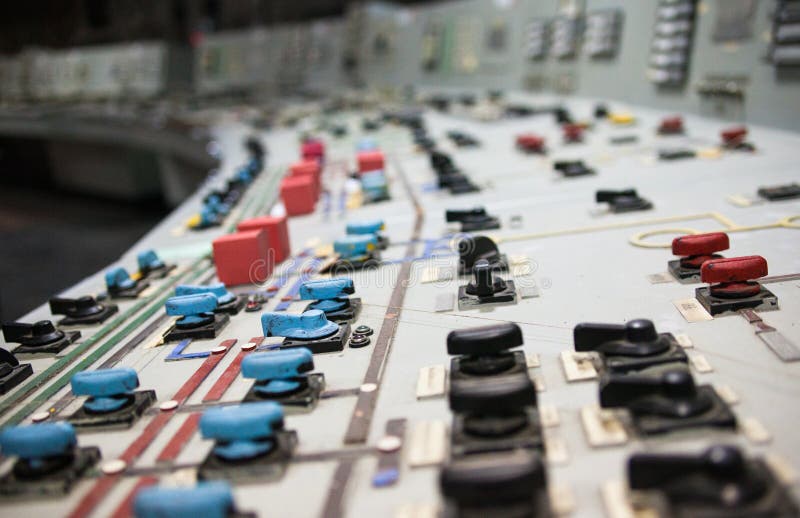 Control Panel of the Nuclear Power Plant Stock Image - Image of ...