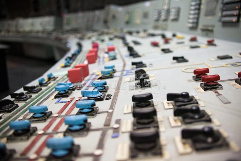 Control Panel of the Nuclear Power Plant Stock Photo - Image of ...