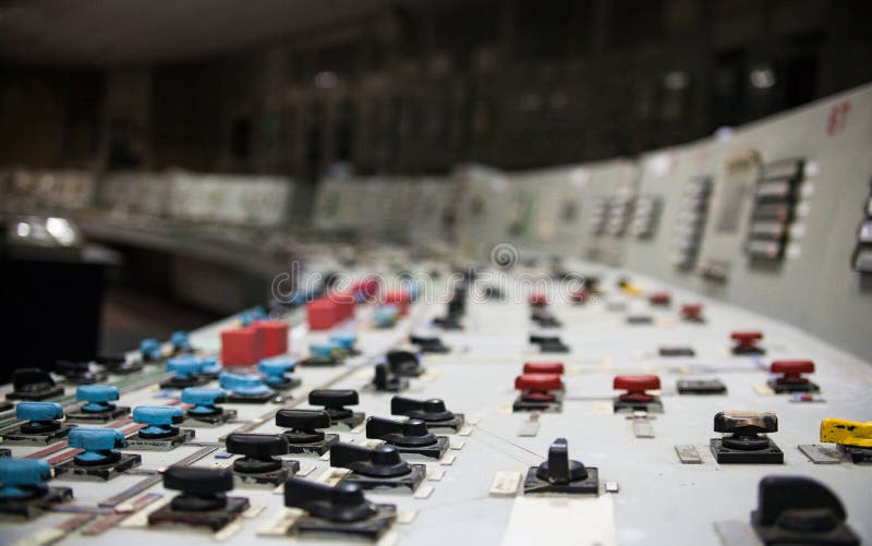 Control Panel of the Nuclear Power Plant Stock Photo - Image of ...
