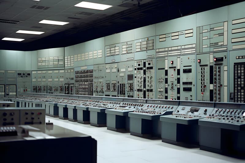 Control Panel at a Nuclear Power Plant. Neural Network AI Generated ...