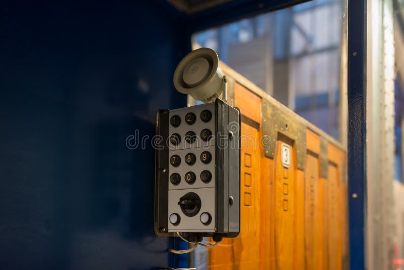 Control Panel with Numeric Keypad in a Modern Industrial Setting Stock ...