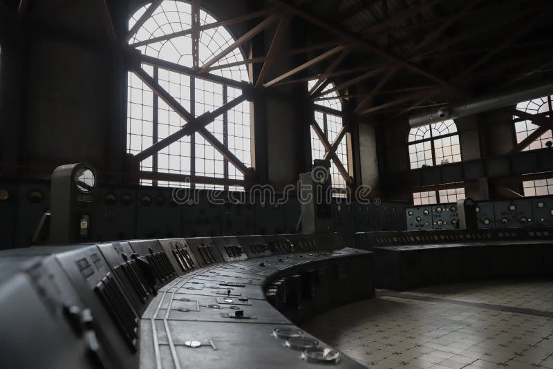 Control Panel of an Old Power Plant Editorial Photography - Image of ...
