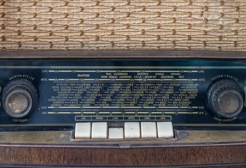 Control Panel of Old Classic Analog Radio Receiver Stock Photo - Image ...
