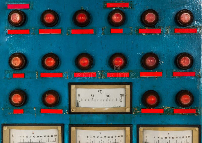 Control Panel in Old Laboratory Stock Photo - Image of equipment ...