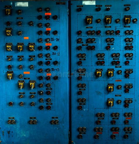 Control Panel in Old Laboratory Stock Photo - Image of electrical ...
