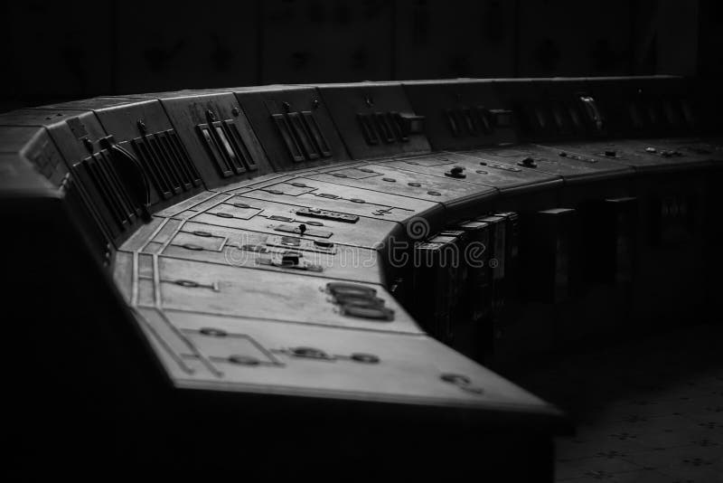 Control Panel of an Old Power Plant Stock Image - Image of equipment ...