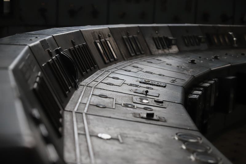 Control Panel of an Old Power Plant Stock Photo - Image of iron ...