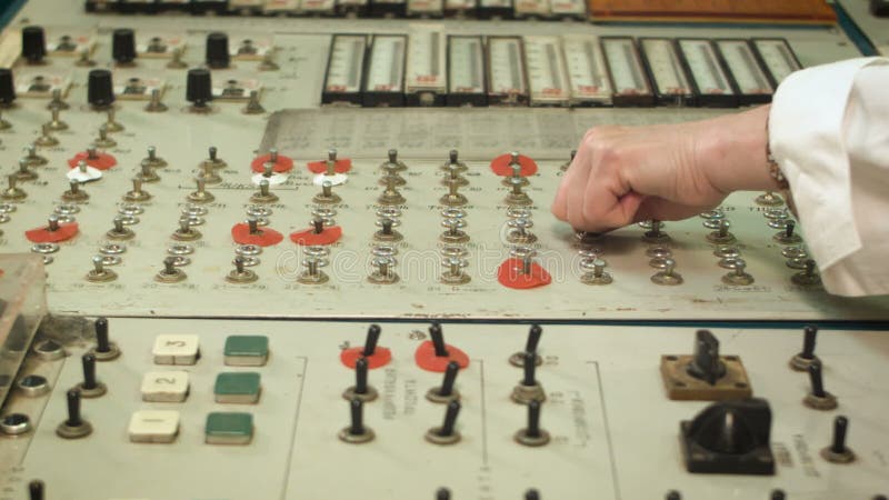 A Control Panel of an Old USSR Nuclear Station Stock Video - Video of ...