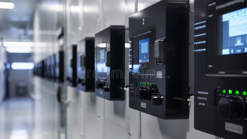 Control Panel Opening Showing Innovative Manufacturing Technology Stock ...