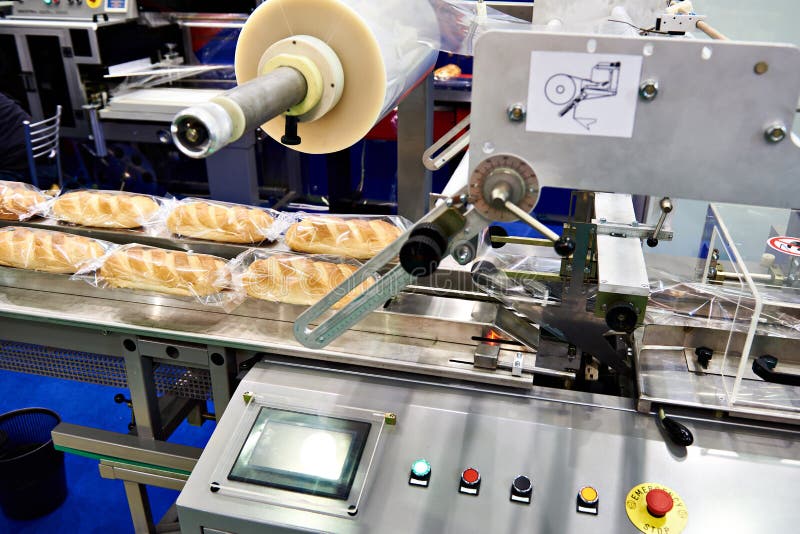 Control Panel Packing Machine for Loaves Bread Stock Image - Image of ...