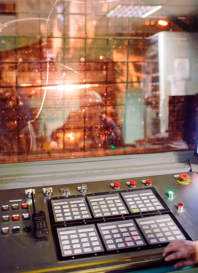 Control Panel. Plant for the Production of Steel Stock Image - Image of ...