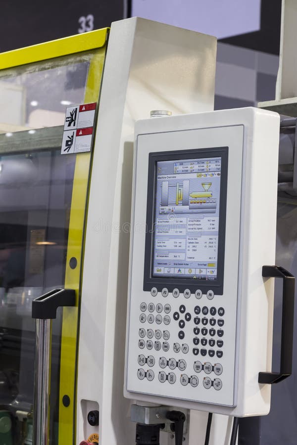 Control Panel of Plastic Injection Machine. Stock Image - Image of ...