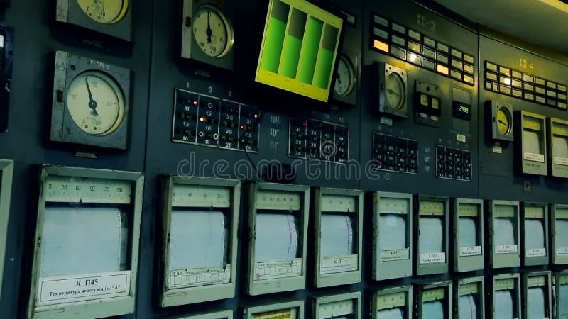 Control Panel of Power Station Stock Video - Video of factory, monitor ...