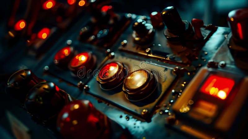 Red Emergency Stop Button Shining in Industrial Setting Stock Video ...