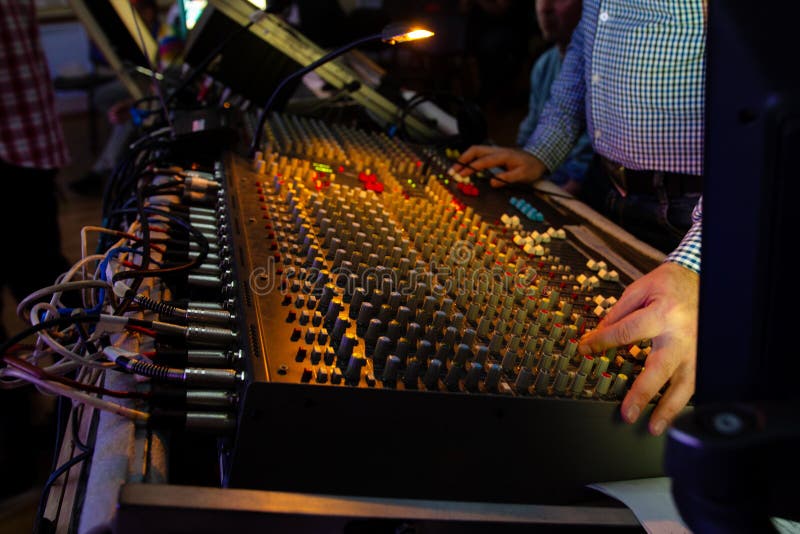 Control Panel of Professional Music Equipment Stock Image - Image of ...