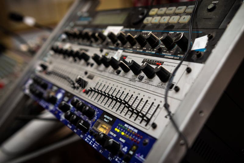 Control Panel of Professional Music Equipment Stock Photo - Image of ...