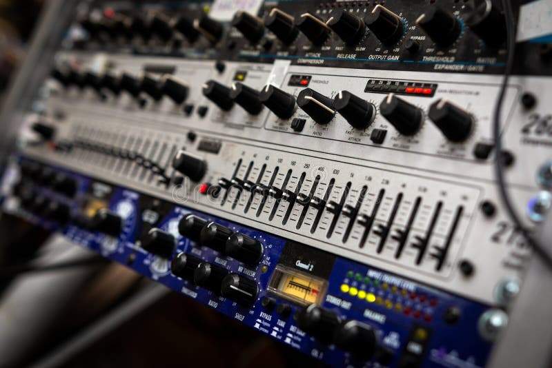 Control Panel of Professional Music Equipment Stock Image - Image of ...