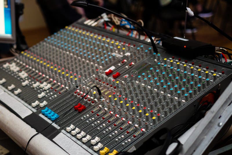 Control Panel of Professional Music Equipment Stock Image - Image of ...