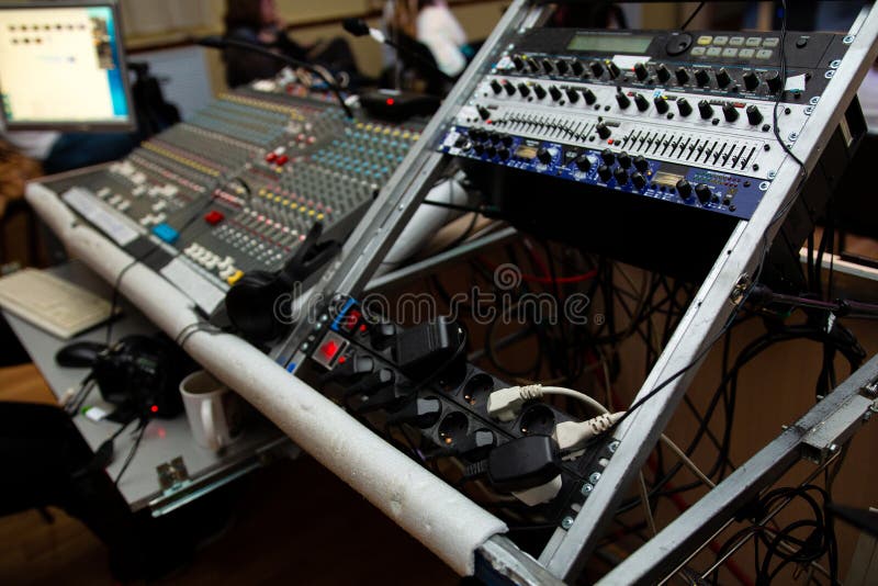 Control Panel of Professional Music Equipment Stock Image - Image of ...