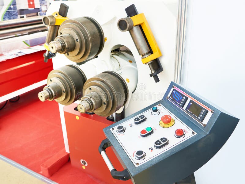 Control Panel Profile Bender Hydraulic Stock Photo - Image of metal ...