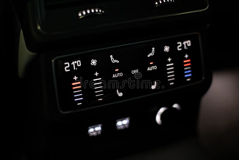 Control Panel Rear Climate Control. a Modern Control Screen in a ...