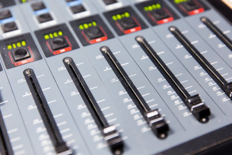 Control Panel at Recording Studio or Radio Station Stock Photo - Image ...