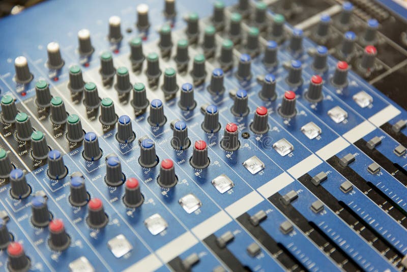 Control Panel at Recording Studio or Radio Station Stock Photo - Image ...
