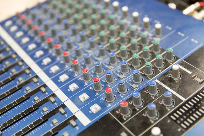 Control Panel at Recording Studio or Radio Station Stock Image - Image ...