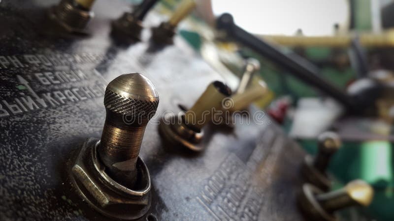 Control Panel.retro Machine Stock Photo - Image of industry ...