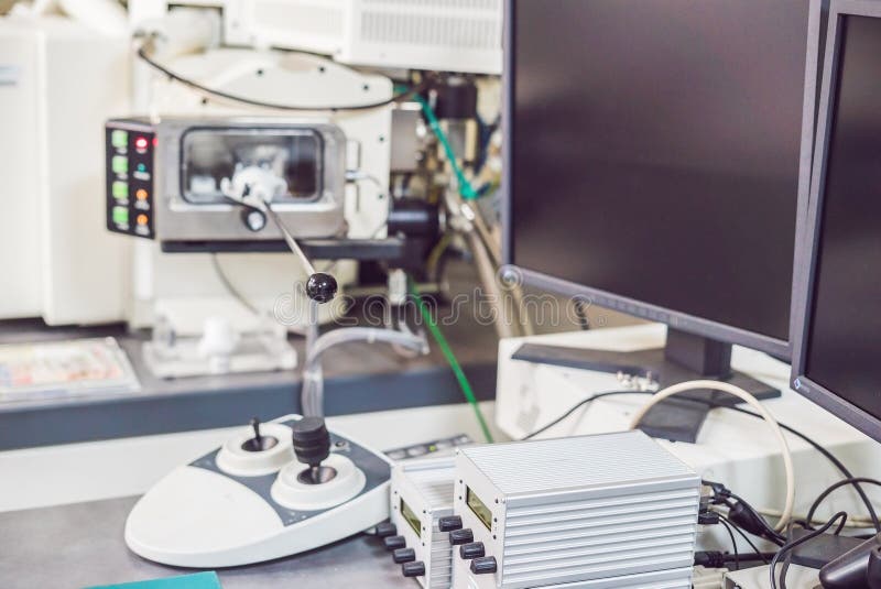 Control Panel of a Scanning Scanning Electron Microscope Stock Image ...
