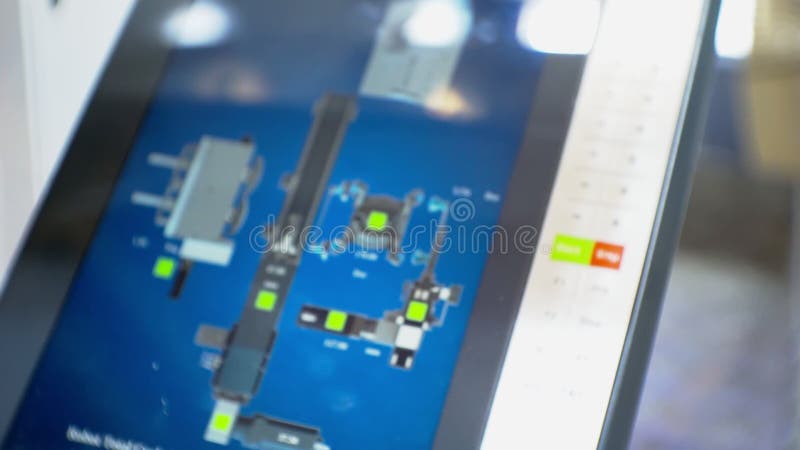 Control Panel and Screen. Close-up Stock Footage - Video of electrical ...