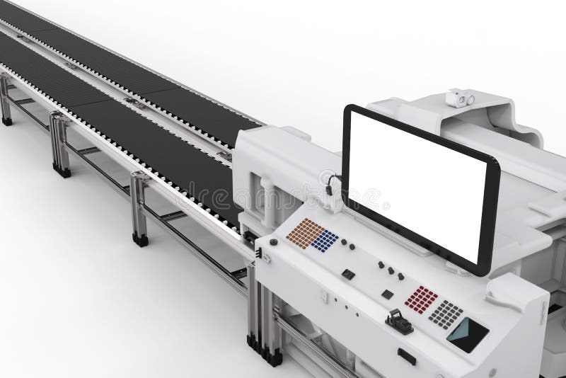 Control Panel Screen with Robotic Arms Stock Photo - Image of display ...