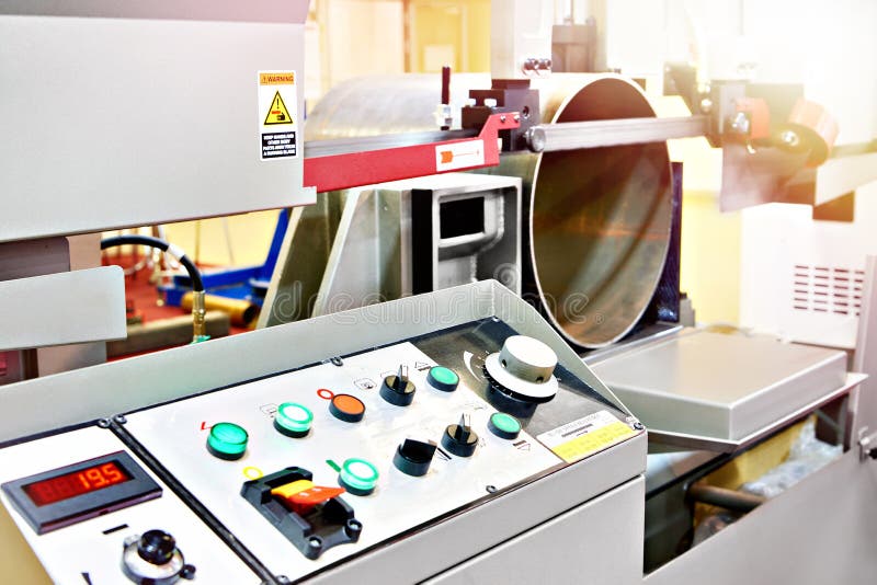 Band Saw with Hydraulic Clamp Stock Photo - Image of semi, production ...