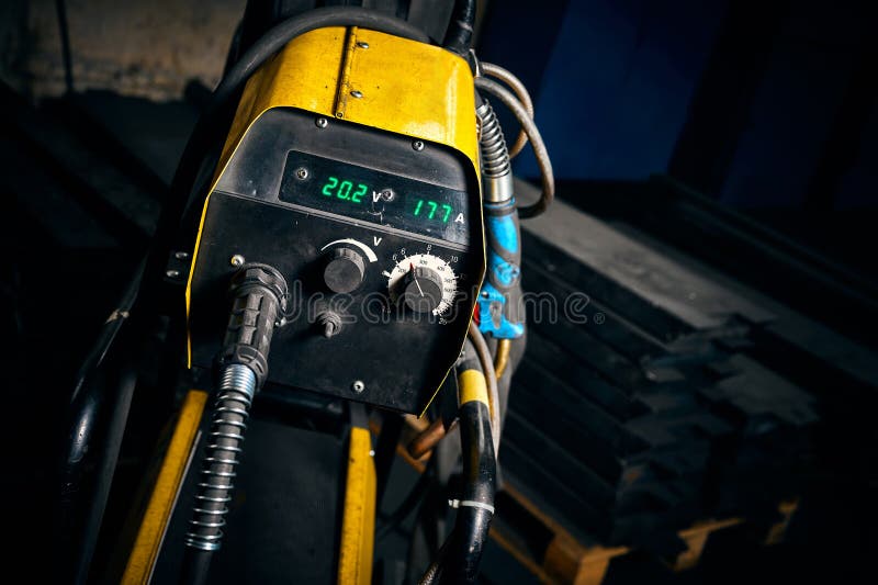 Control Panel of Semi Automatic Wire Feed Welder Machine Stock Photo ...