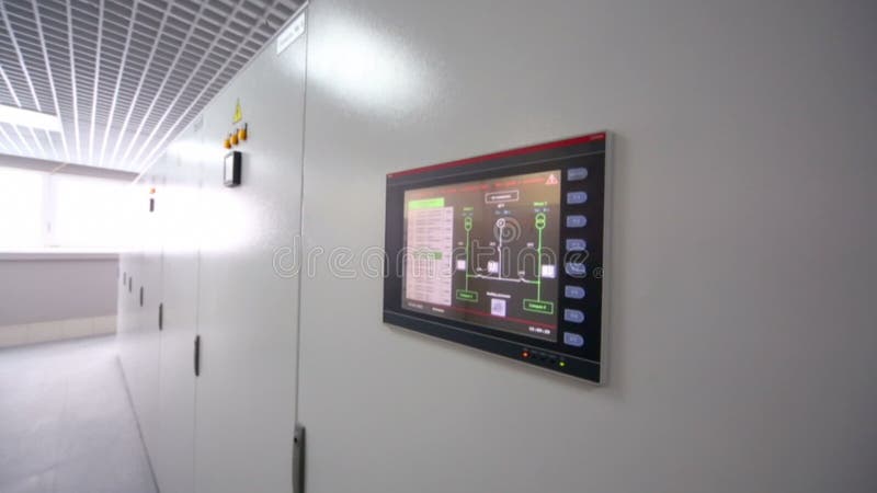 Control Panel with Sensor Screen on Racks of Stock Footage - Video of ...