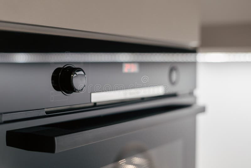 Control Panel with Setting Button on Electric Oven Stock Photo - Image ...