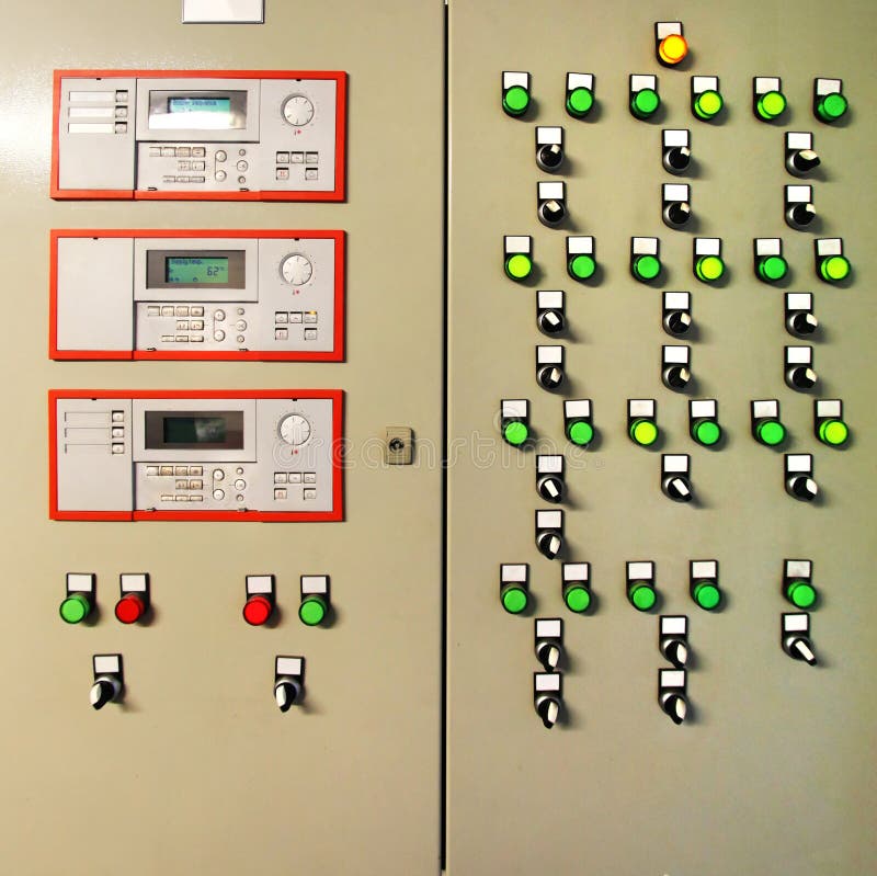 Control Panel and Settings for Vents and Boilers Stock Image - Image of ...