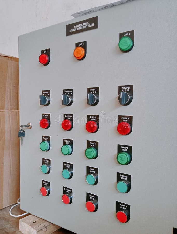 Control Panel Sewage Treatment Plant Stock Photo - Image of plant, plan ...