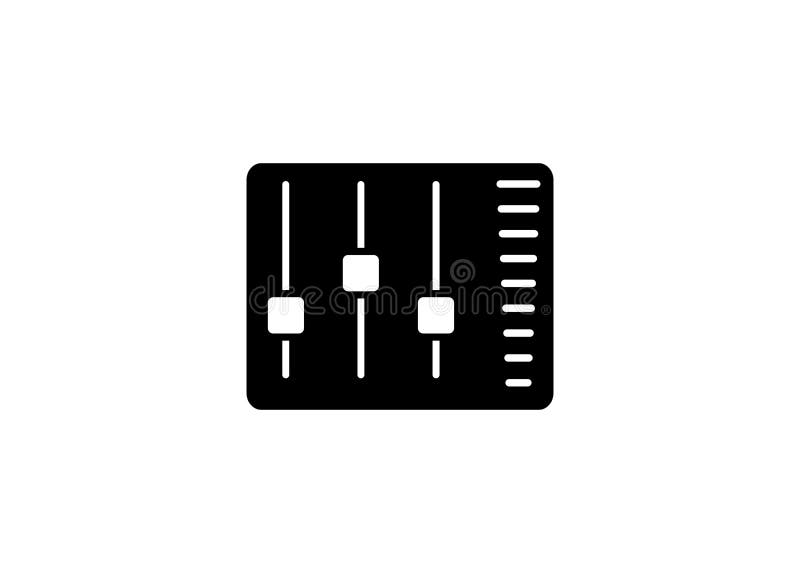 Control Panel. Simple Illustration in Black and White. Stock Vector ...