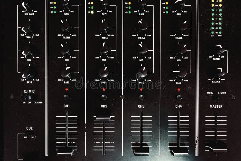 Sliders on Audio Mixing Board Stock Photo - Image of music, fader: 4734