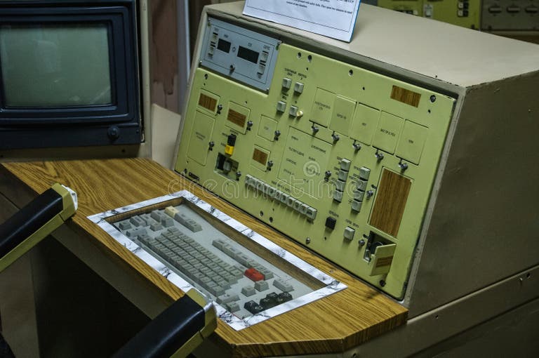 Nuclear Control Panel stock photo. Image of explosion - 135162780