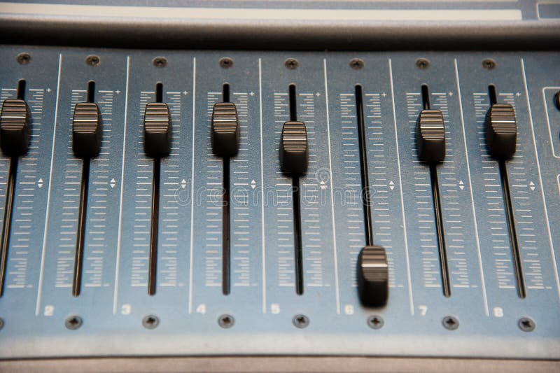 The Control Panel in the Studio Stock Photo - Image of switch, radio ...