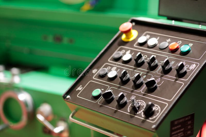 Control Panel of Surface Grinding Machine Closeup Stock Image - Image ...